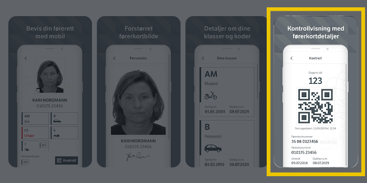 Norge har fått digitale førerkort