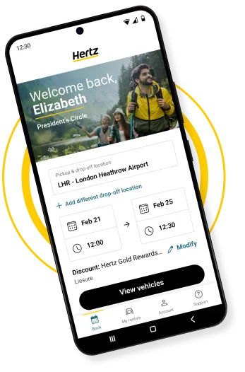 Car Hire App | Easy Car Rental & Booking Application with Hertz